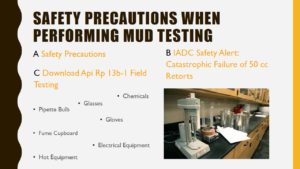 Safety Precautions When Performing Mud Testing - Drilling Manual