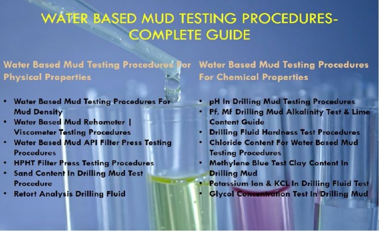 Water Based Mud Testing Procedures - Drilling Manual